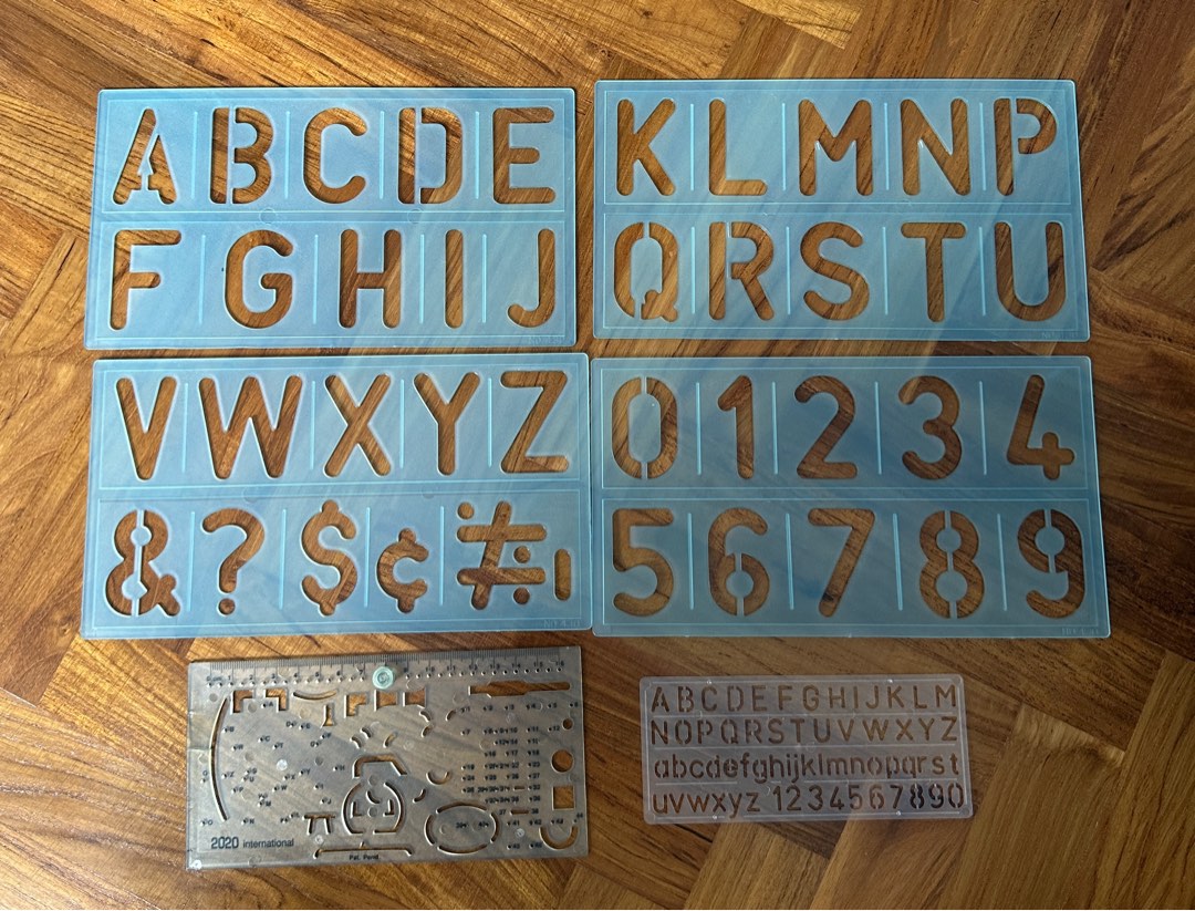 Alphabets & Numbers Stencils, Hobbies & Toys, Stationery & Craft ...