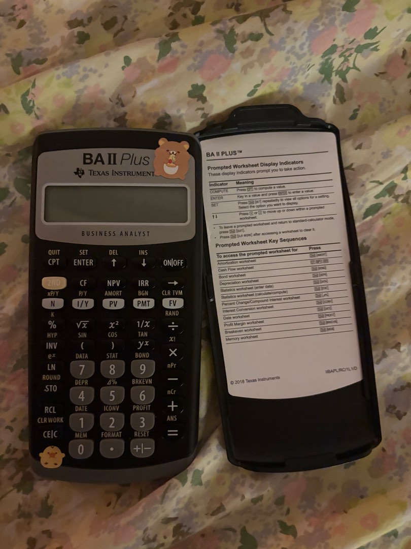 BA II Plus Financial Calc, Computers & Tech, Office & Business ...