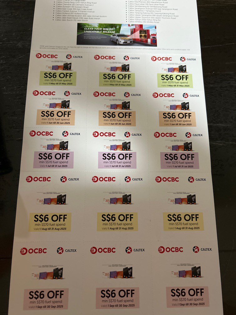 Caltex voucher, Tickets & Vouchers, Vouchers on Carousell