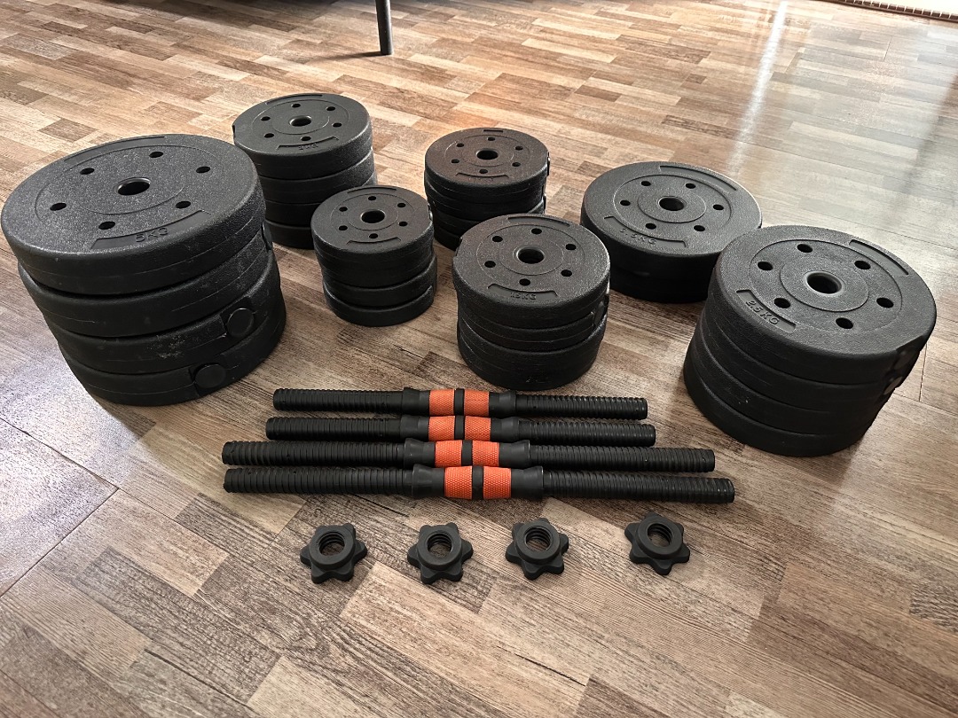 Dumbbell Set. ( 60kg ), Sports Equipment, Exercise & Fitness, Weights ...