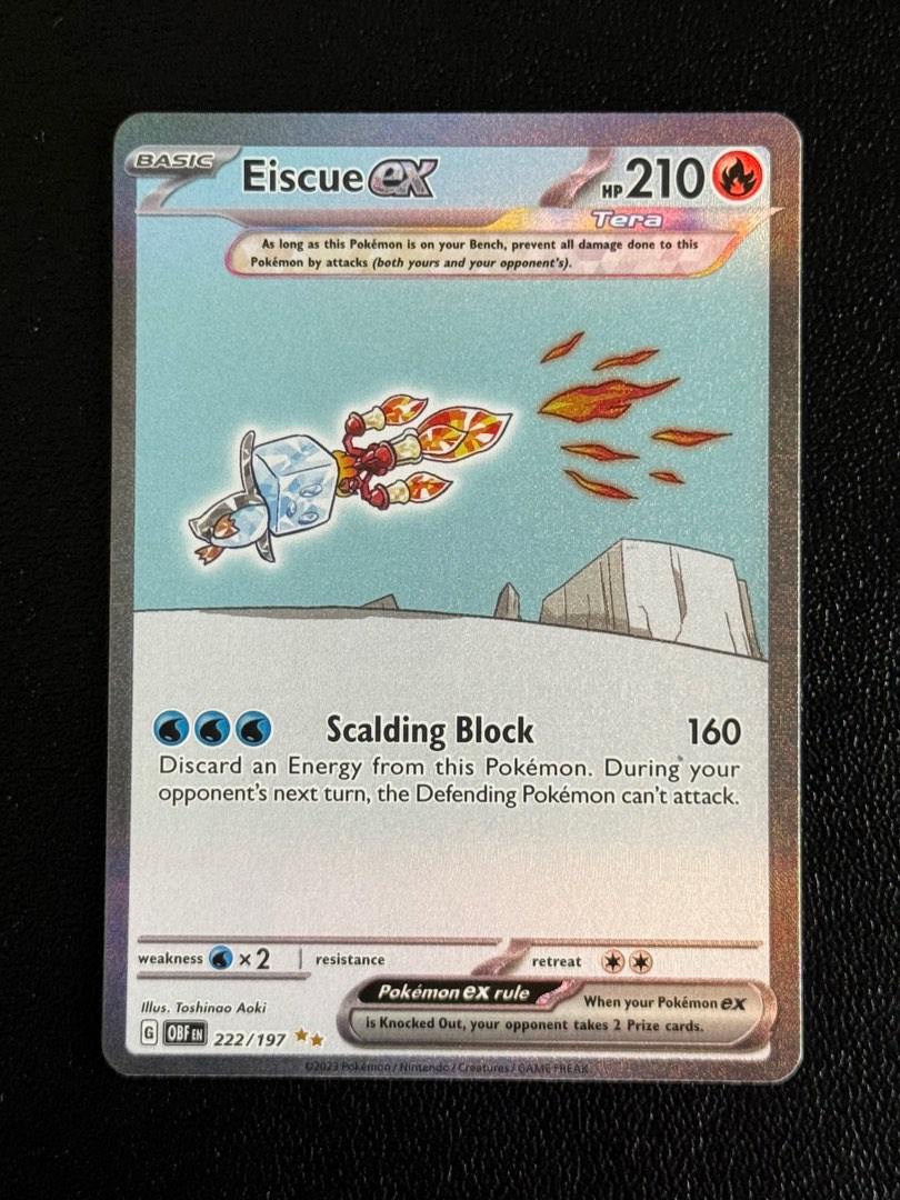 Eiscue EX SIR - Pokemon TCG Obsidian Flames, Hobbies & Toys, Toys ...