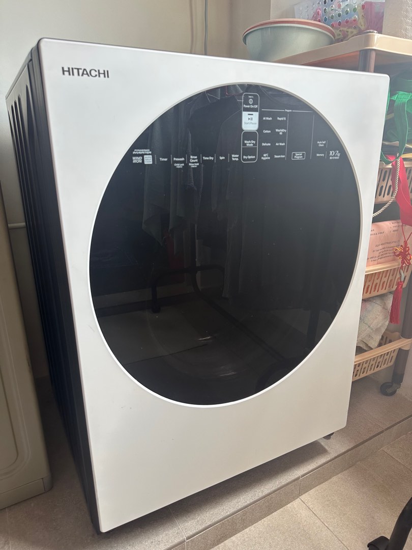 Hitachi BD-100GV Washing Machine - AI Washer Dryer (10kg/7kg), TV ...