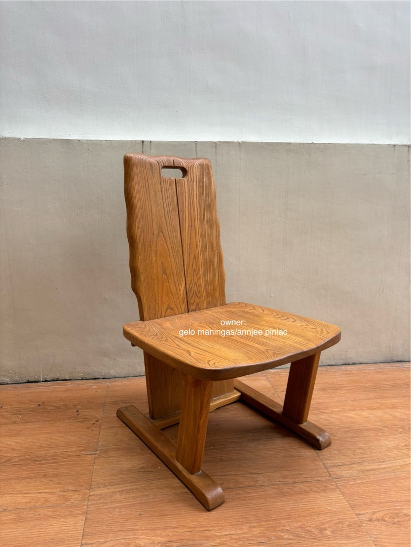 Japanese solid wooden chair, Furniture & Home Living, Furniture, Chairs ...