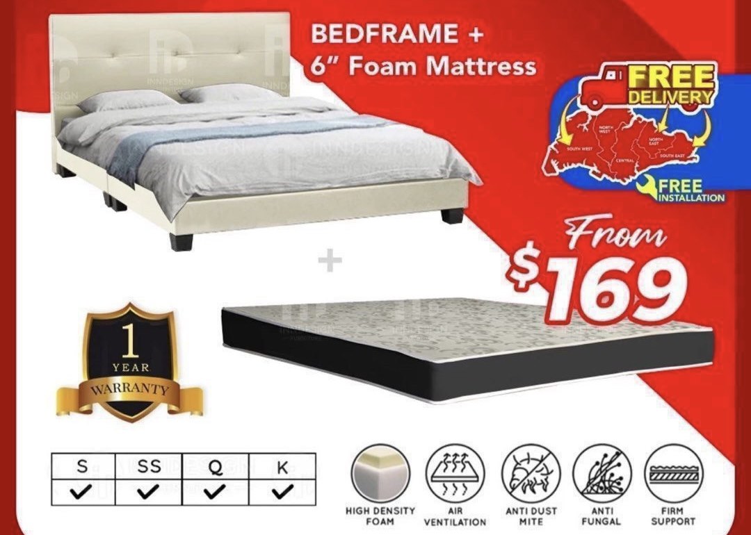 MAY PROMOTION ITEM SET / mattress with bed / bedframe with foam ...