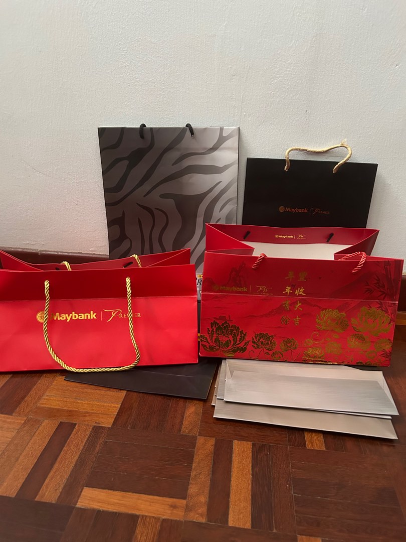 Maybank Premier Private Paper Bag Bundle of 11, Luxury, Bags & Wallets ...