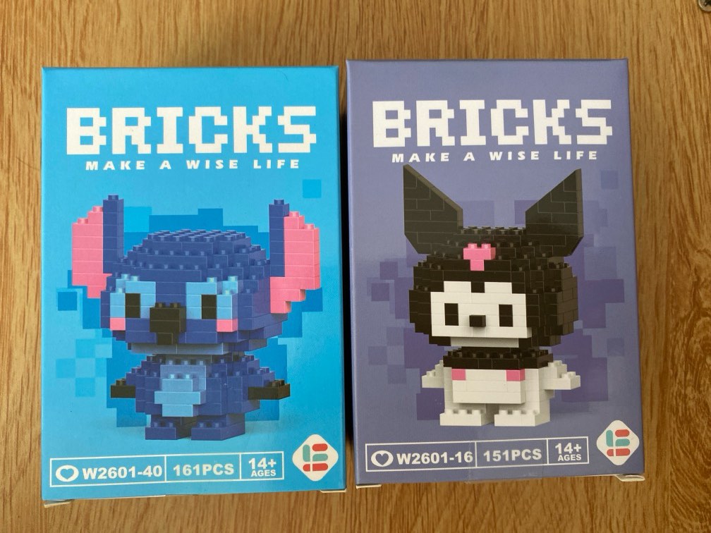 Mini bricks Stitch and Kuromi, Hobbies & Toys, Toys & Games on Carousell