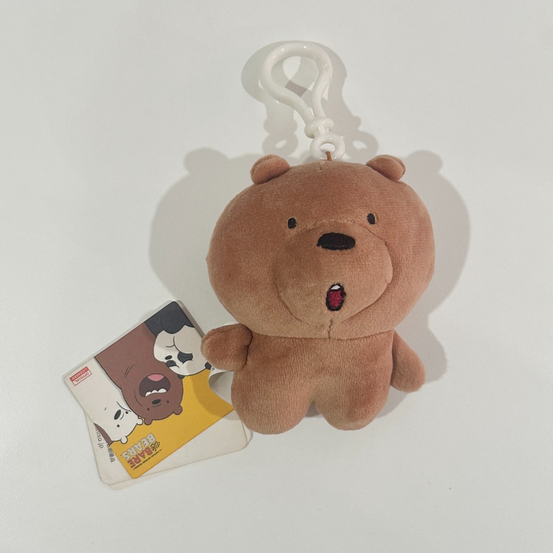 Miniso We Bare Bears Grizzly Bear Mini Plush, Hobbies & Toys ...