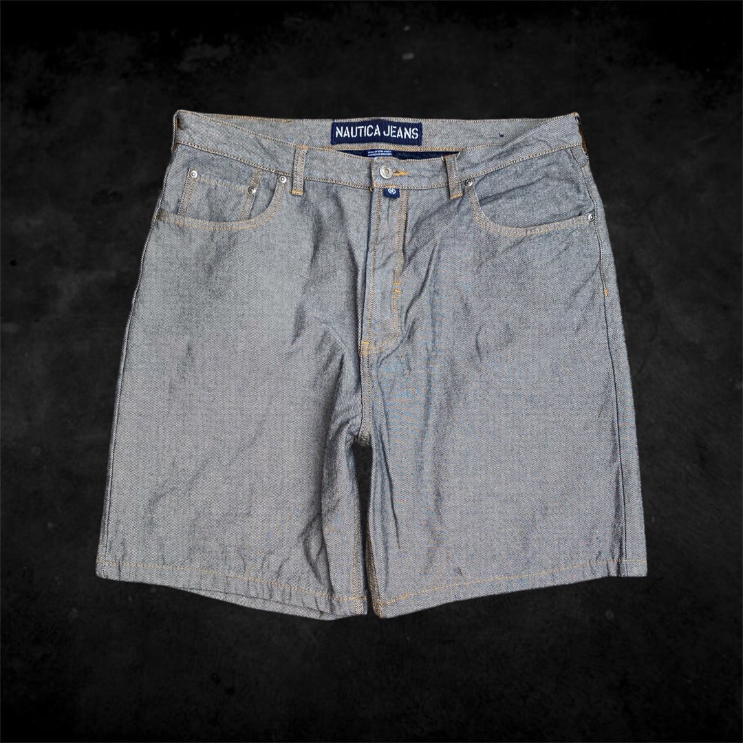 NAUTICA INVERTED COLOR JORTS, Men's Fashion, Bottoms, Jeans on Carousell