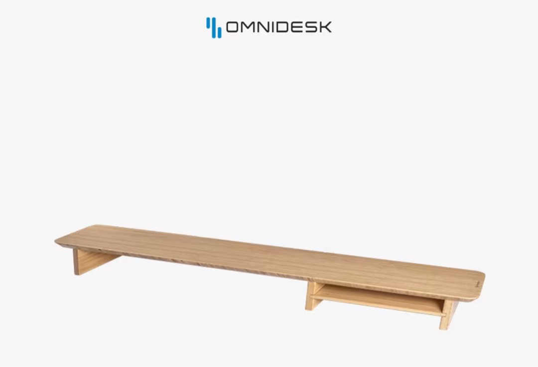 Omnidesk Arka Desk Riser (Natural Hevea), Furniture & Home Living ...