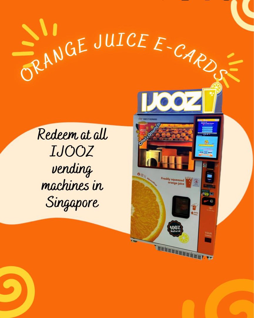 Orange Juice IJOOZ vending drink e-cards, Food & Drinks, Beverages on ...