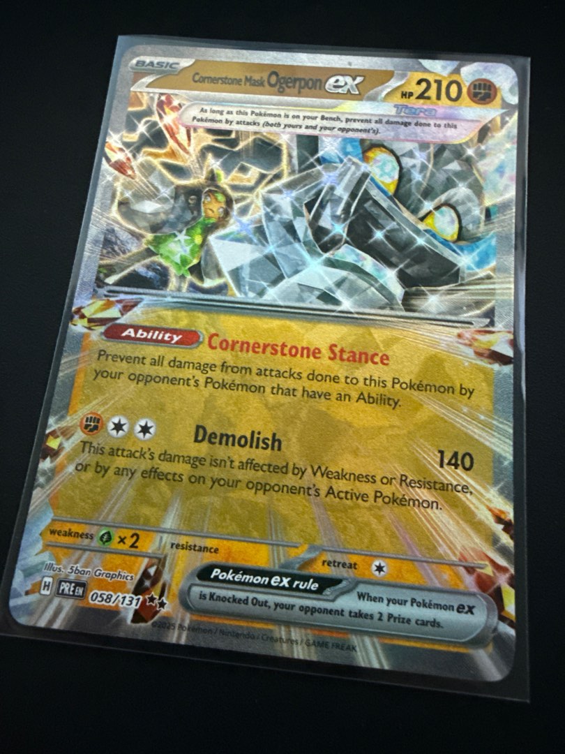 Prismatic Evolution - Cornerstone Mask Ogerpon ex (Pokemon), Hobbies & Toys, Toys & Games on ...