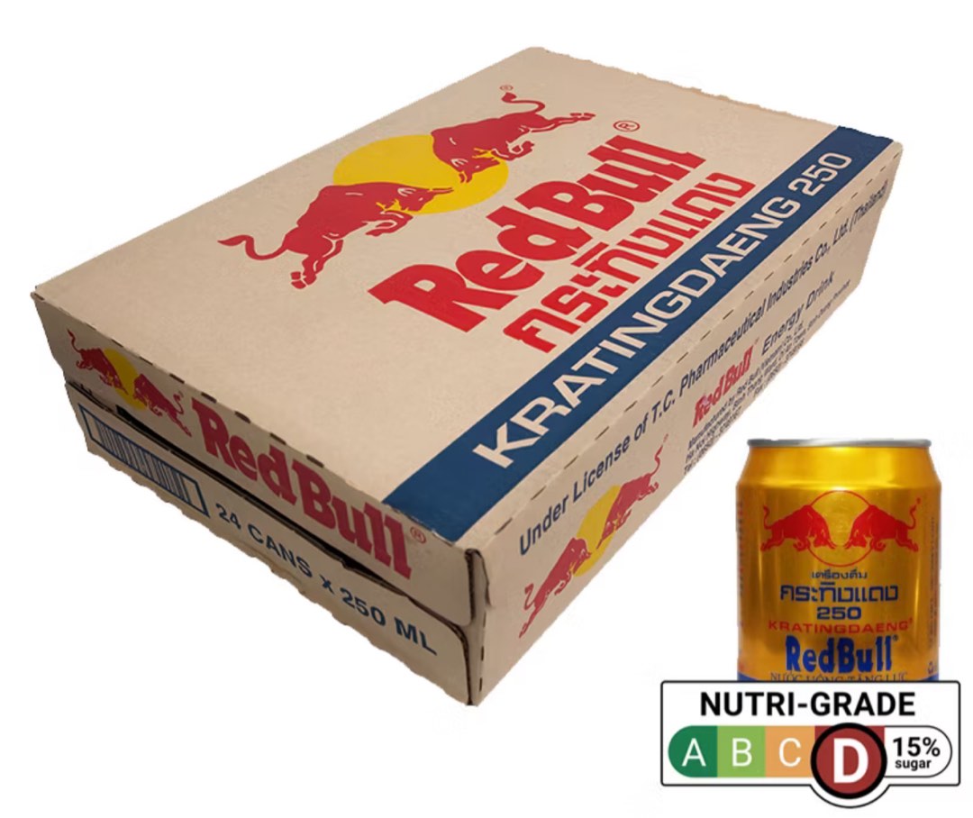 Red Bull Kratingdaeng Energy Drink (24 x 250ml), Food & Drinks ...