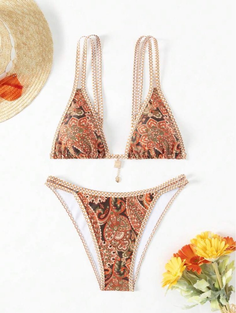 Shein Retro Style Bikini, Women's Fashion, Swimwear, Bikinis ...