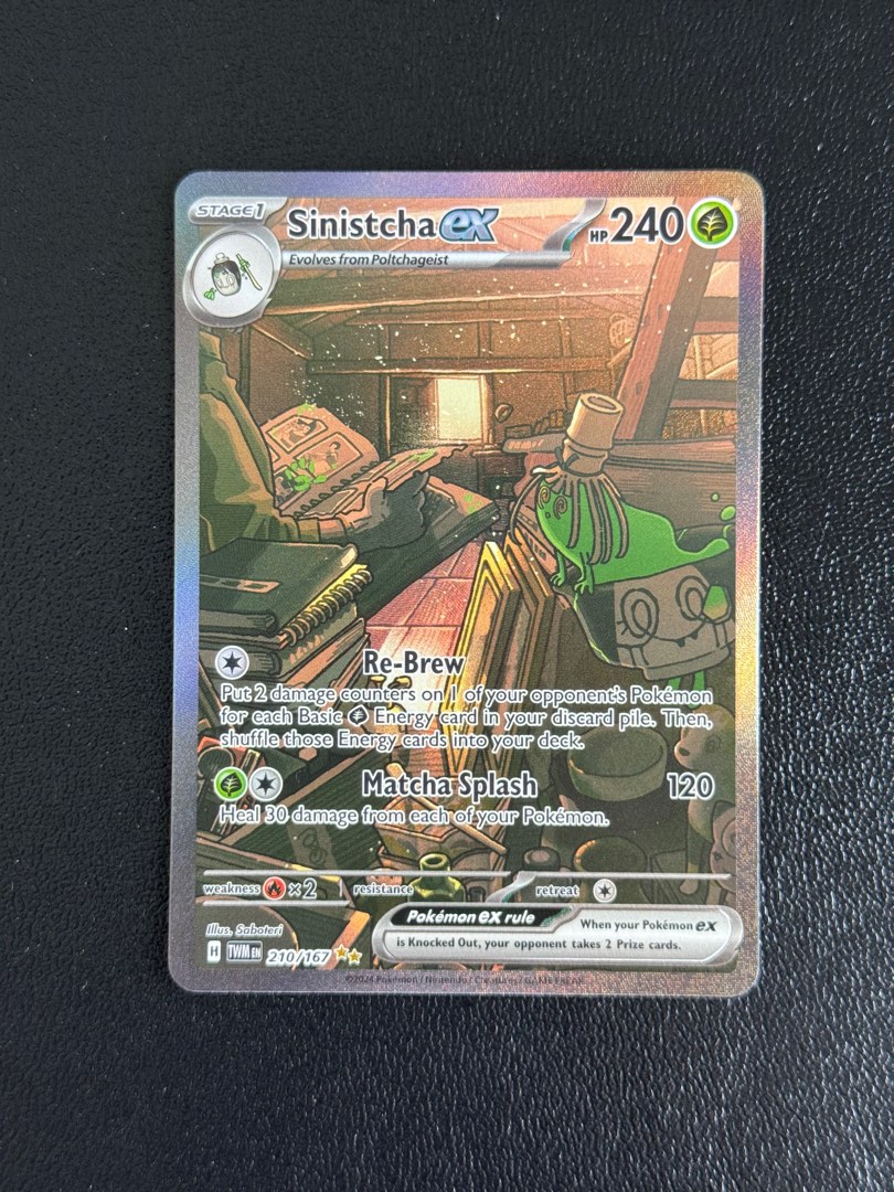 Sinistcha EX SIR - Pokemon TCG Twilight Masquerade, Hobbies & Toys ...