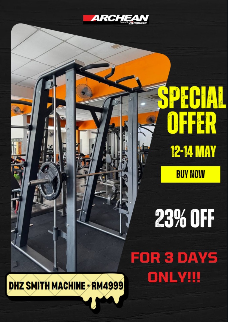 Smith Machine DHZ E7063 Kini Harga Jatuh Gila, Sports Equipment, Other ...