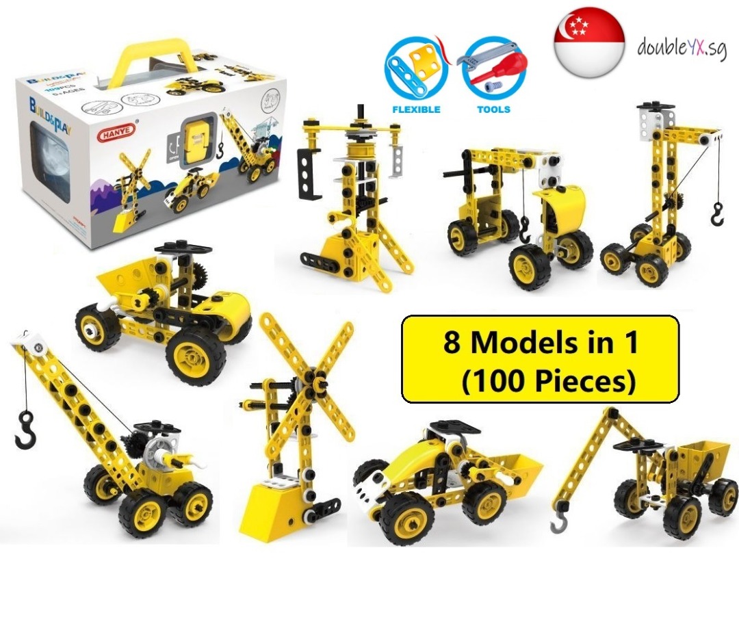 STEM Toys Assembly Blocks for Kids Developing (8 in 1) - DIY Screw ...