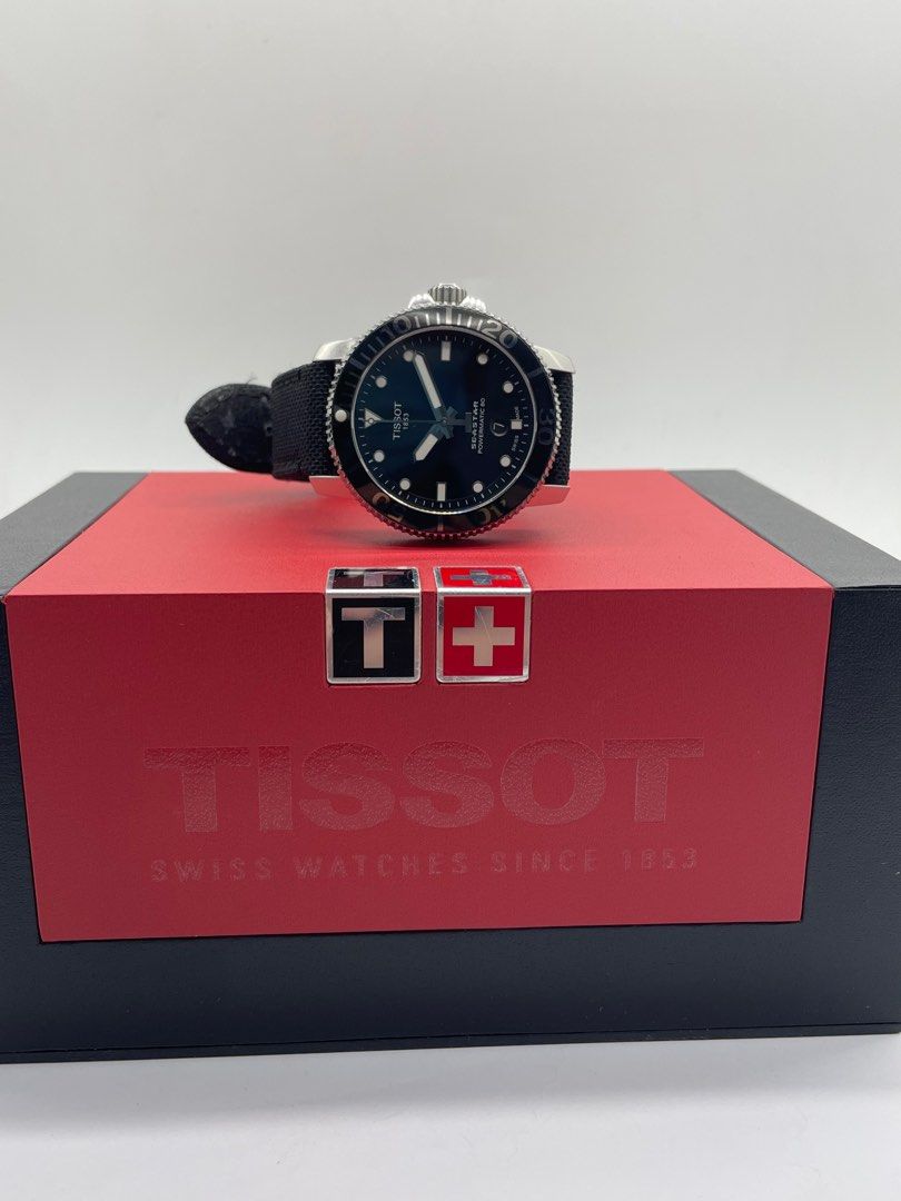 Tissot Seastar 1000 Powermatic 80 43mm Black Dial Watch T120407A, Men's ...