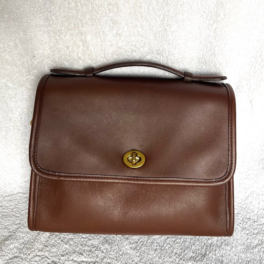 Vintage Coach Court Bag in Mahogany, Women's Fashion, Bags & Wallets ...