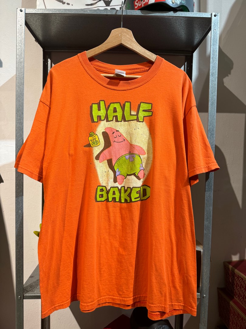 Vintage Spongebob Squarepants Patrick Half Baked Orange Tee, Men's ...