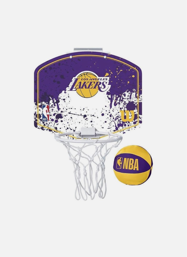 Wilson NBA Team Mini Basketball Hoop LA Lakers, Sports Equipment ...