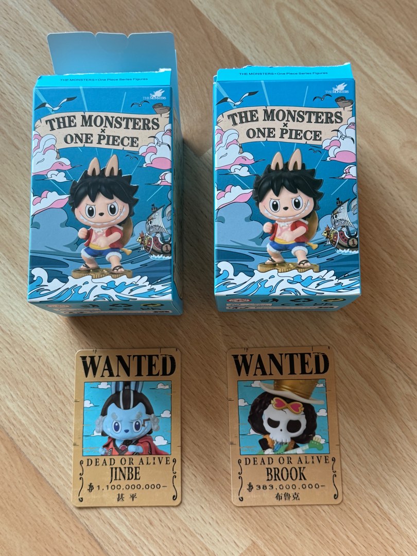 WTS (BNIF) Labubu x One Piece Pop Mart (The Monsters) - Jinbe & Brook ...