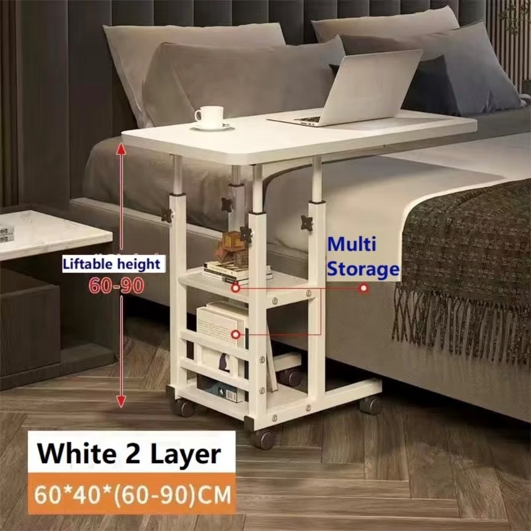 Adjustable Bedside Table | Mobile Laptop Table | Bedroom Work Table ...