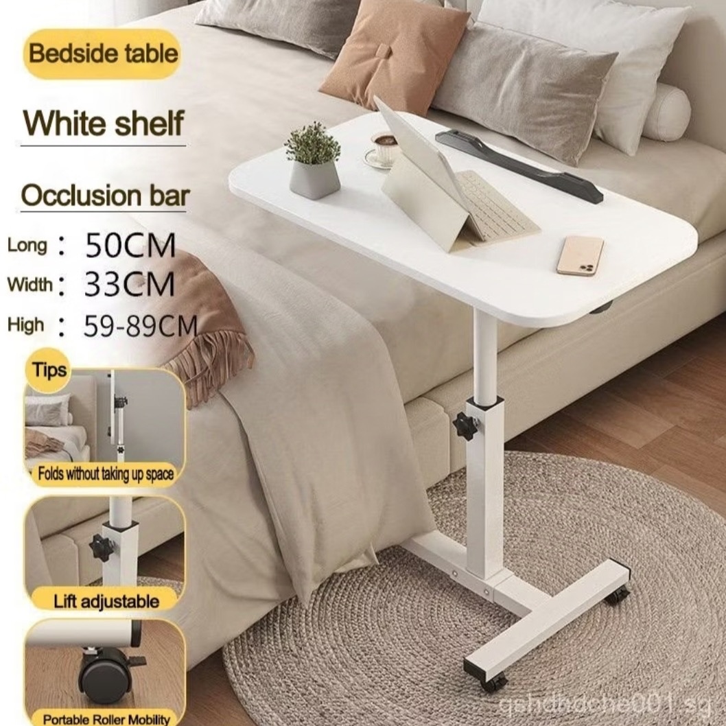Adjustable Laptop Table | Bedside Desk | Portable Study Table | Rolling ...