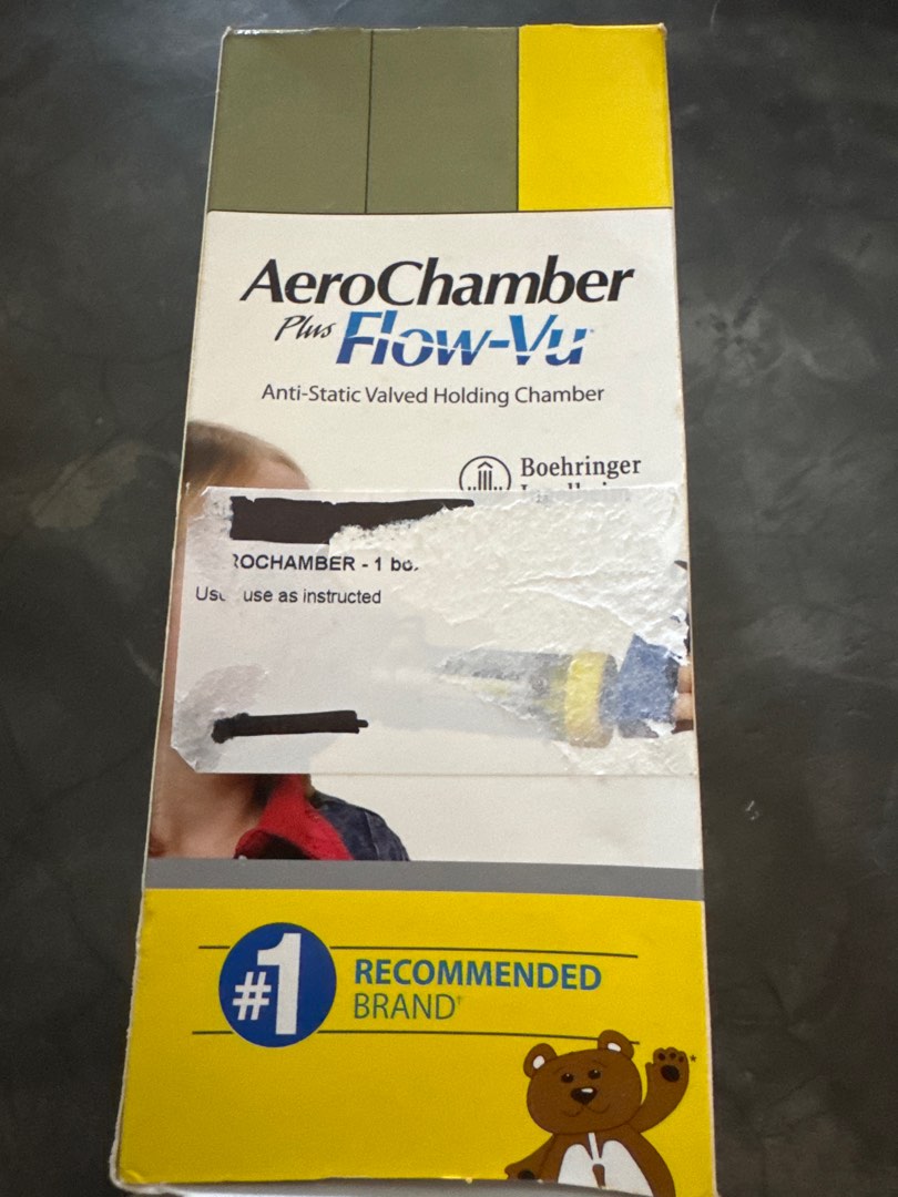 AeroChamber Plus Flow-Vu Inhaler Spacer, Health & Nutrition, Medical ...