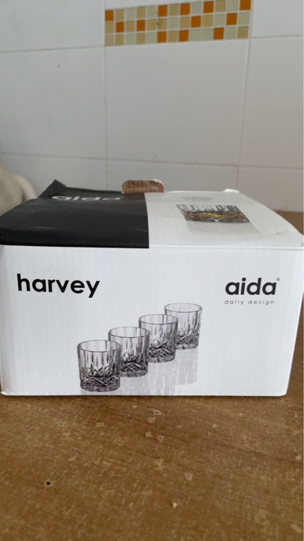 Aida Harvey 4pc Glass Set, Furniture & Home Living, Kitchenware ...