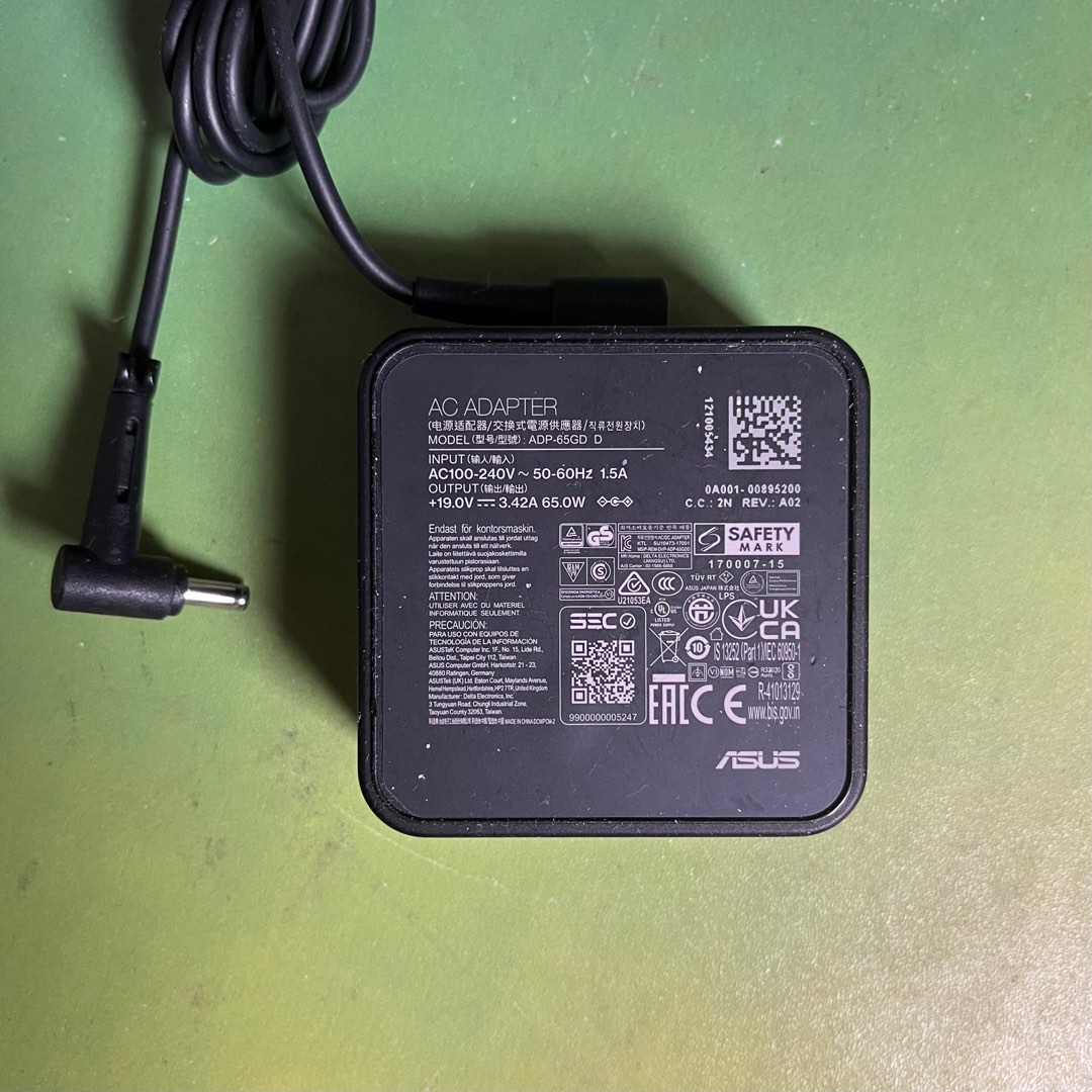 ASUS 65W 19V 3.42A 4mm ADP-65GD D Power Adapter 充電器 火牛, 電腦＆科技, 電腦周邊及配件 ...