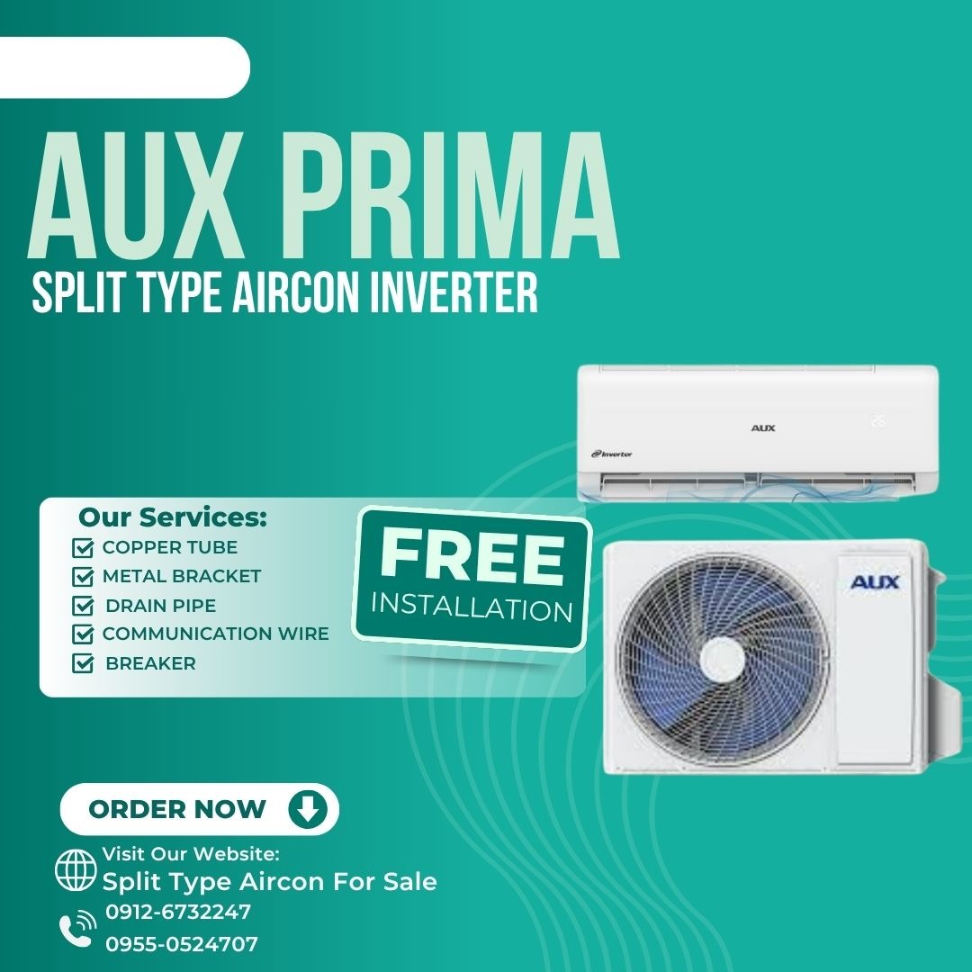 AUX PRIMA INVERTER SPLIT TYPE AIRCON, TV & Home Appliances, Air ...