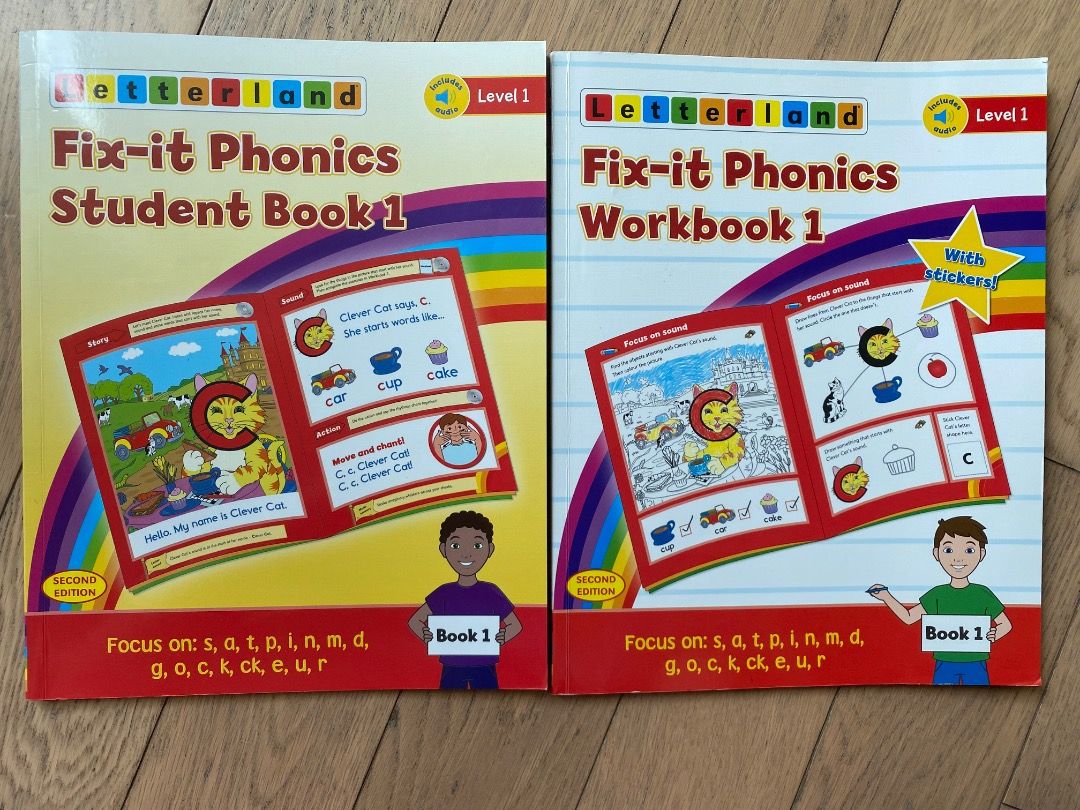 Fix-it phonics student book 1 workbook 1 (level 1), 興趣及遊戲, 書本 & 文具, 兒童 ...
