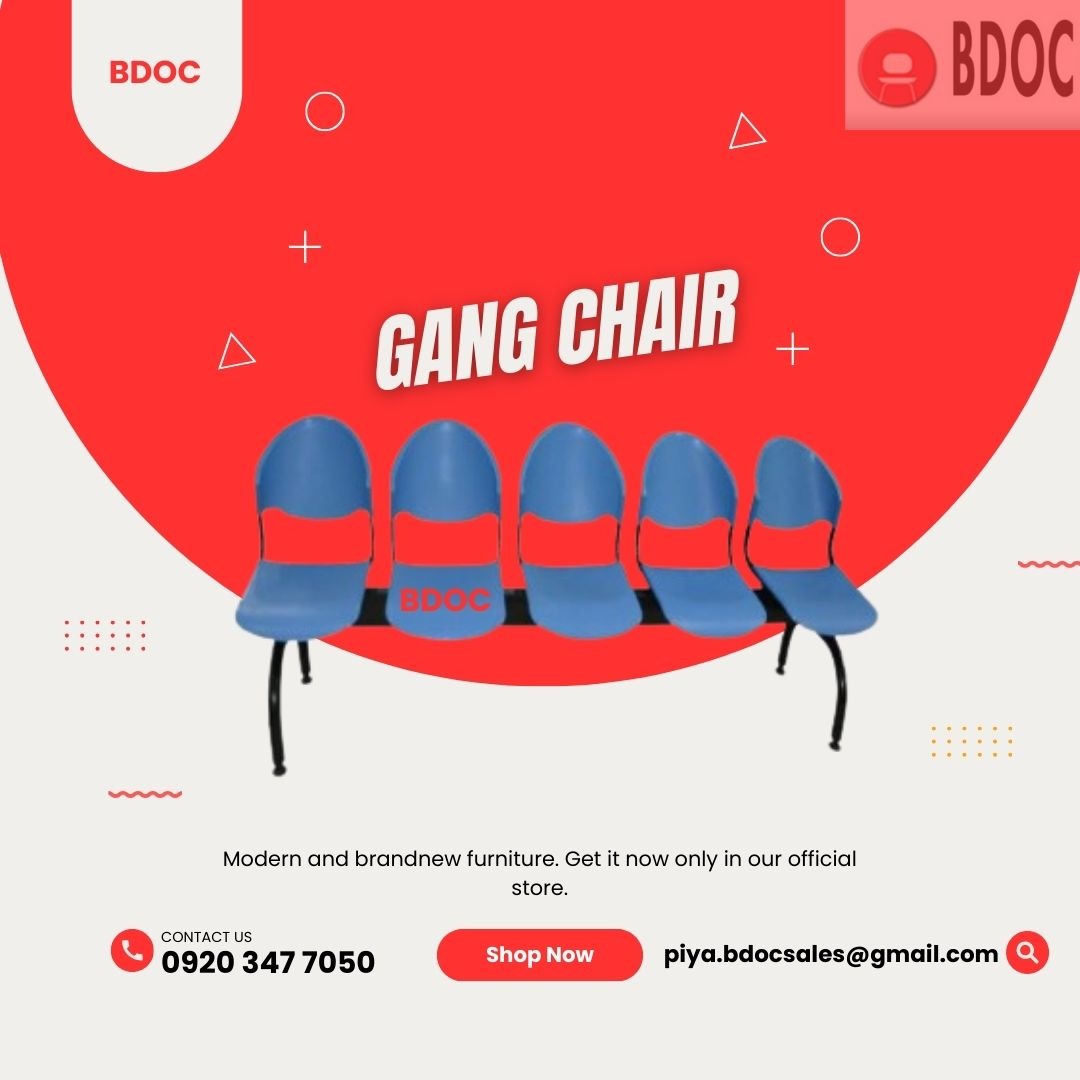 GANG CHAIR / OFFICE FURNITURE / OFFICE PARTITION, Furniture & Home ...