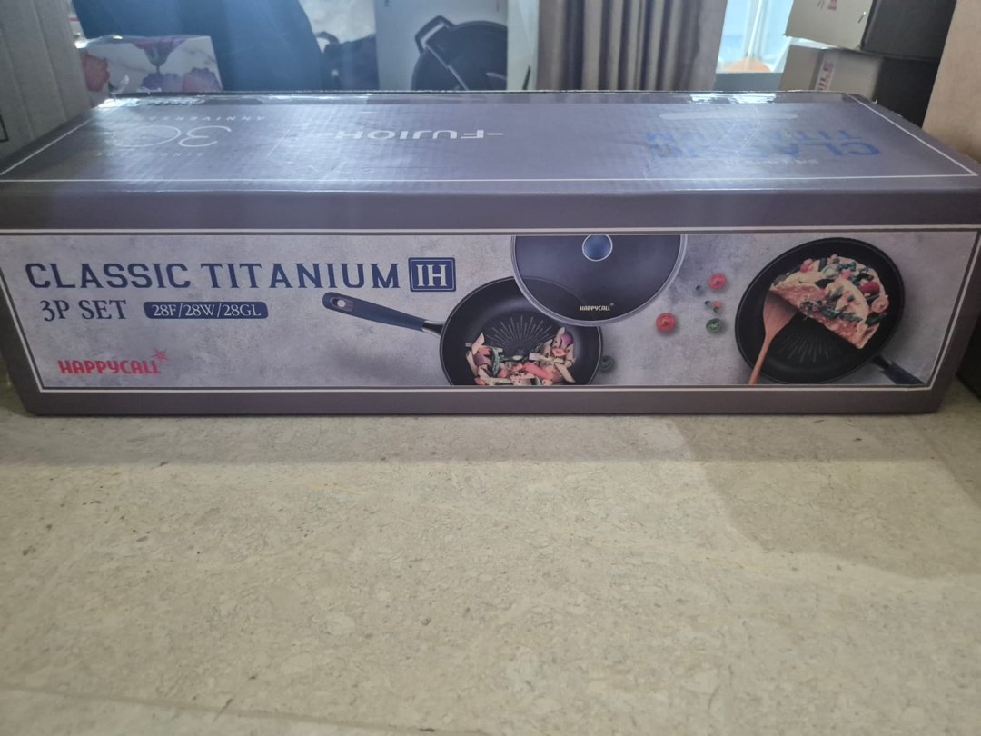 Happycall 3P titanium set, Furniture & Home Living, Kitchenware ...