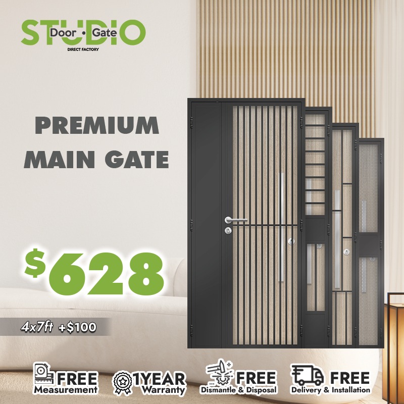 HDB mild steel gate, Metal gate, BTO gate, Iron gate,Entrance gate ...