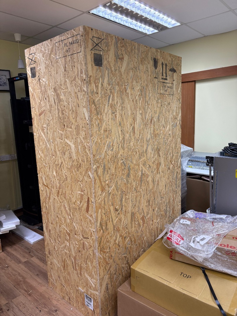 Heavy-Duty Wooden Crate for Server Rack/Equipment Transport (Used ...