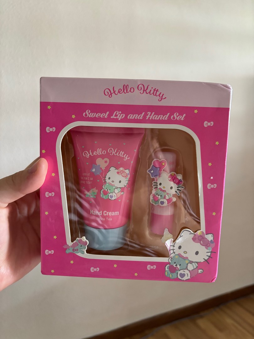 hello kitty hand cream and lip balm gift set, Beauty & Personal Care ...