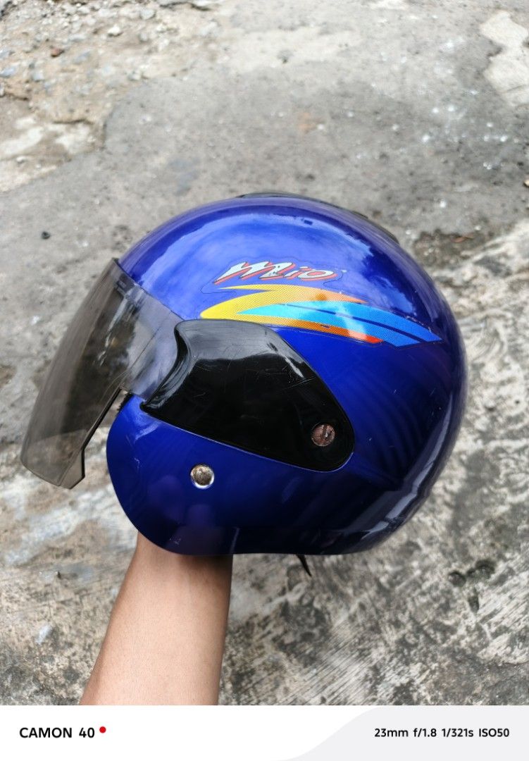 HELM JADUL YAMAHA MIO SPORTY BIRU ORIGINAL MULUS MINUS KACA, Antik ...