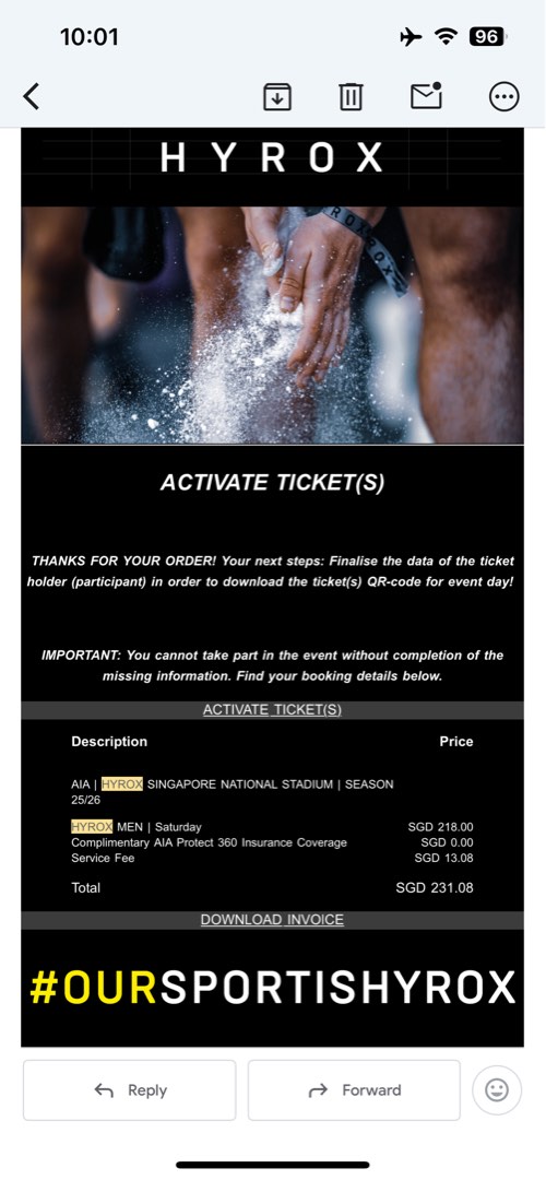 HYROX Men’s Open Singles June 2025 Singapore, Tickets & Vouchers, Event ...