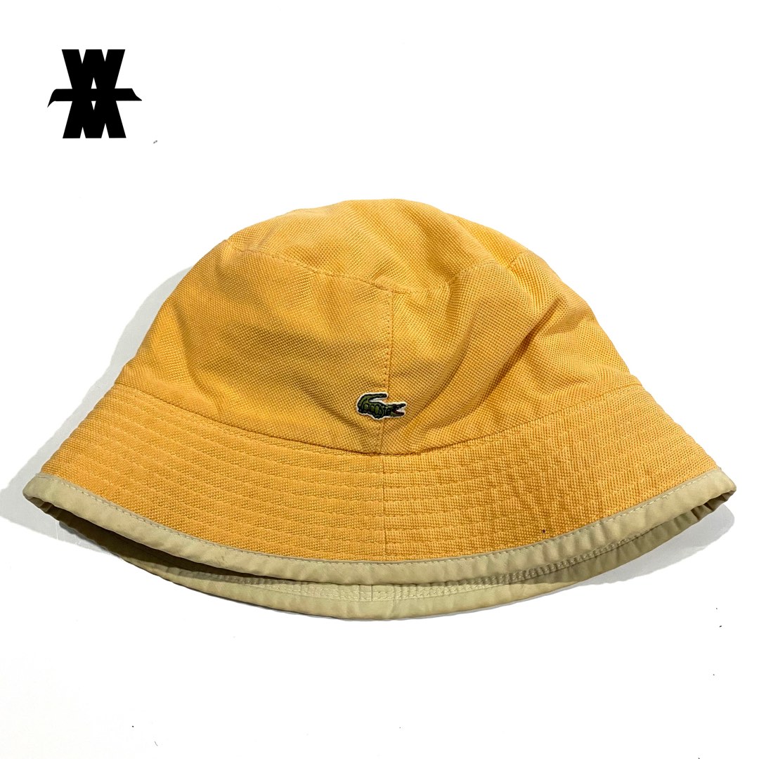 Lacoste Reversible Bucket Hat Oren/Khaki Size Lingkar Kepala 58 cm ...