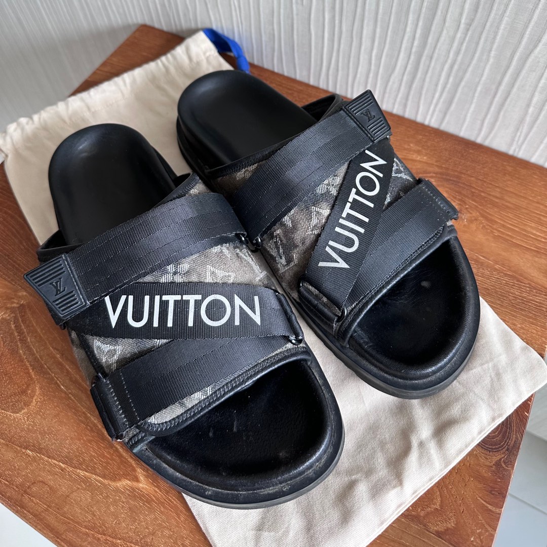 (Rtp $1.8k) Louis Vuitton x Virgil Abloh Reflective Honolulu Mules ...