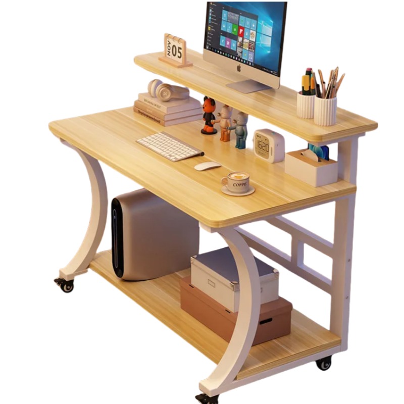 Movable computer desk with wheels office desk writing desk desk desk ...