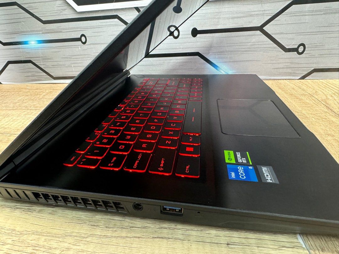 高階電競MSI 微星 GF63 MS-16R8/💡紅色鍵盤燈/i5-12450H 12th /16GB DDR4 Ram/512GB SSD ...