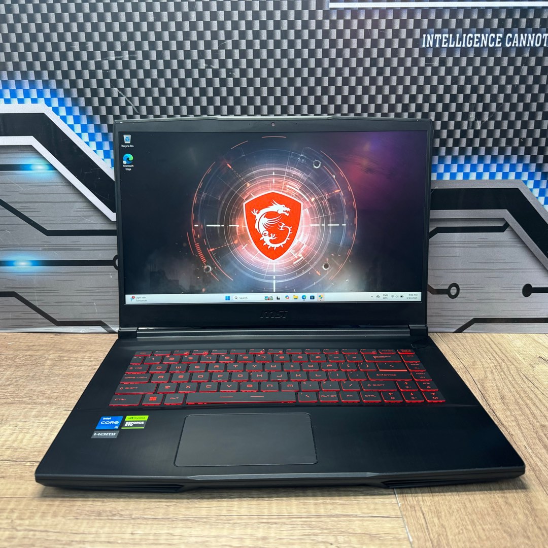 高階電競MSI 微星 GF63 MS-16R8/💡紅色鍵盤燈/i5-12450H 12th /16GB DDR4 Ram/512GB SSD ...
