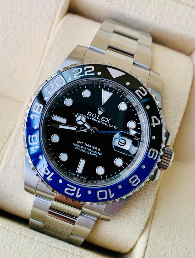 New March 2025 Rolex Batman 126710BLNR oyster, Luxury, Watches on Carousell