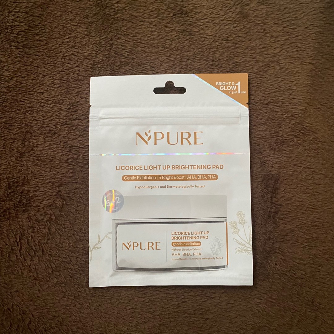 NEW! NPURE Licorice Light Up Brightening Pads ZipLock All Skin ...