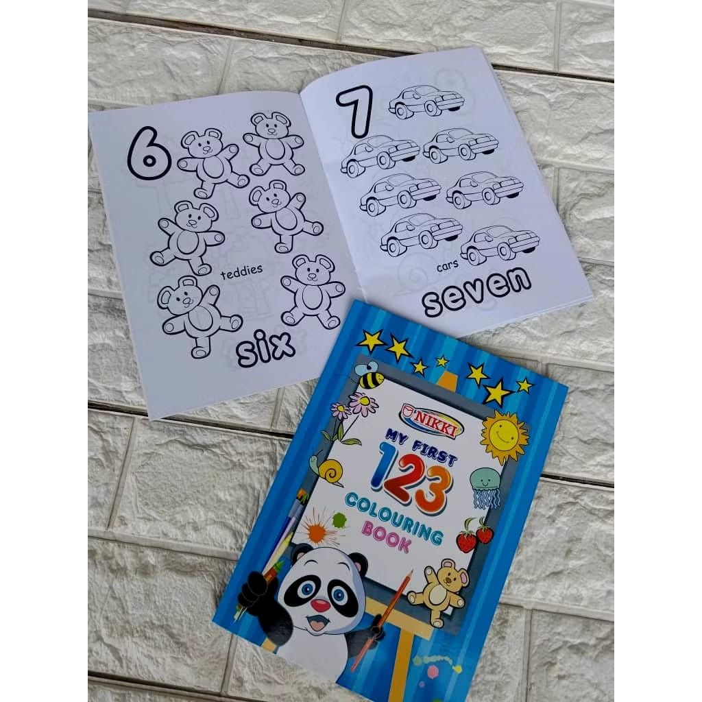 Nikki My First Coloring Book (ABC + 123), Hobbies & Toys, Books ...