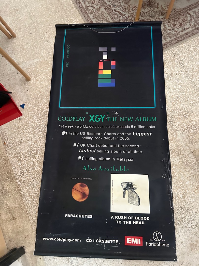 Original Coldplay X&Y Bunting Banner Promo, Hobbies & Toys, Music ...
