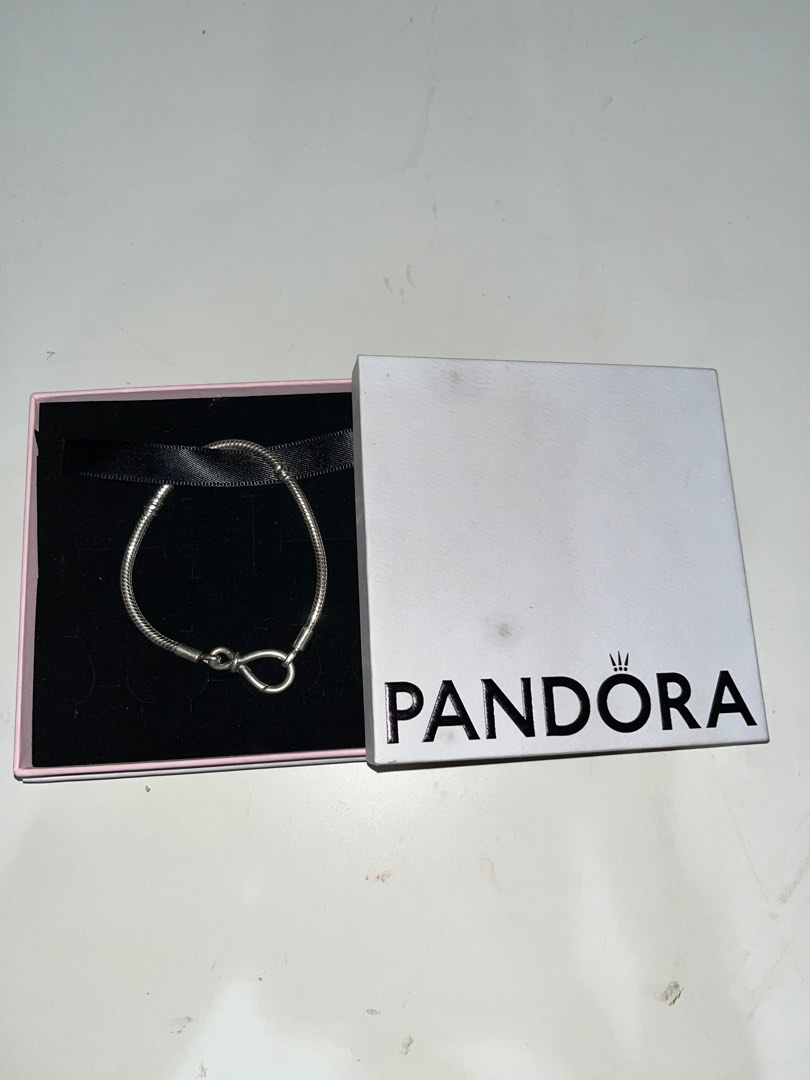 Pandora Moments Infinity Knot Snake Chain Bracelet, Fesyen Wanita ...