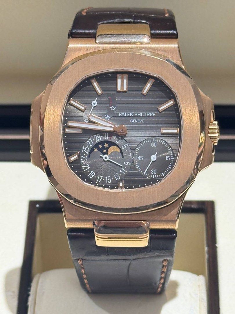 Patek Philippe 5712R Nautilus Power Reserve Moonphase Calendar Rose ...